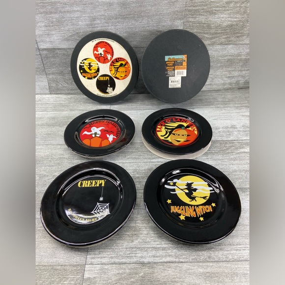 unbranded | Holiday | Vtg Halloween Appetizer Plate Set Friday The 3st ...